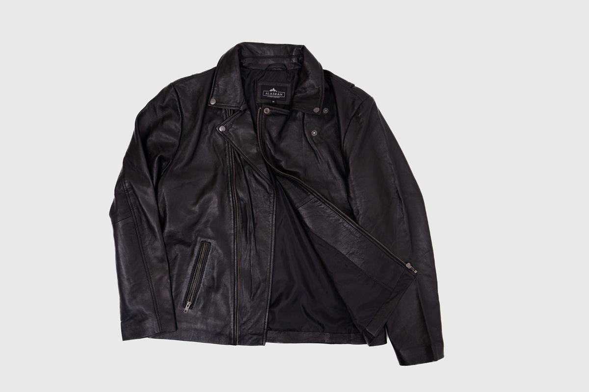 Mike Black Leather Biker Jacket