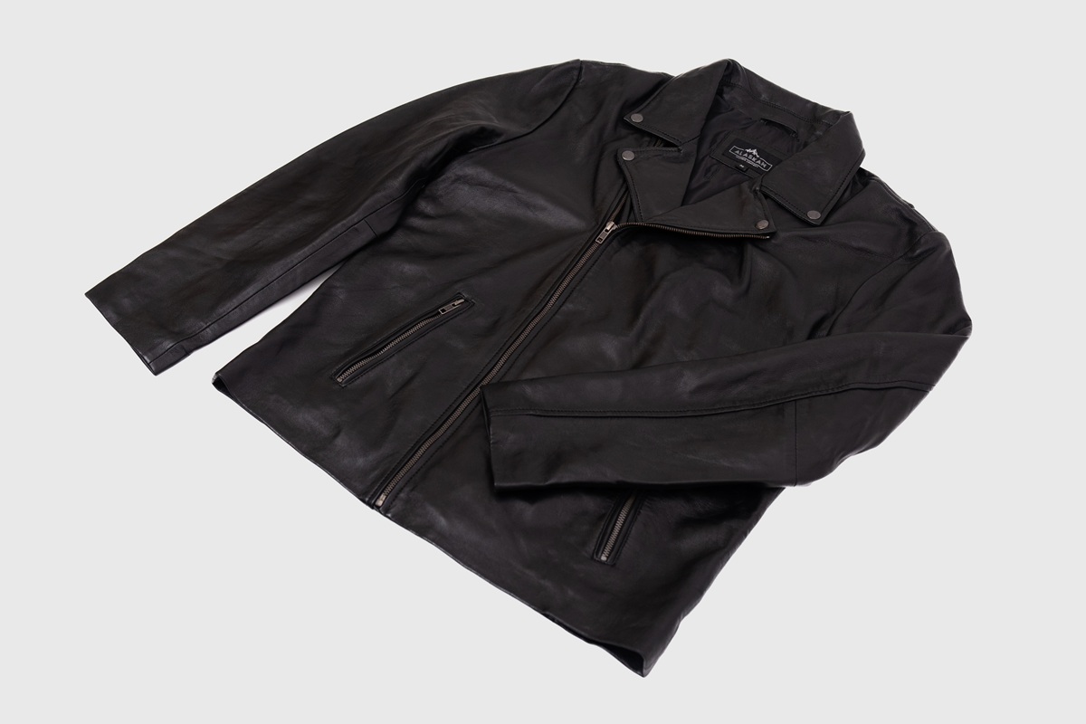 Mike Black Leather Biker Jacket