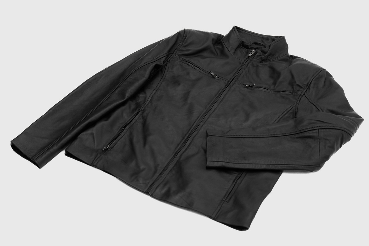 Mitch Black Leather Biker Jacket