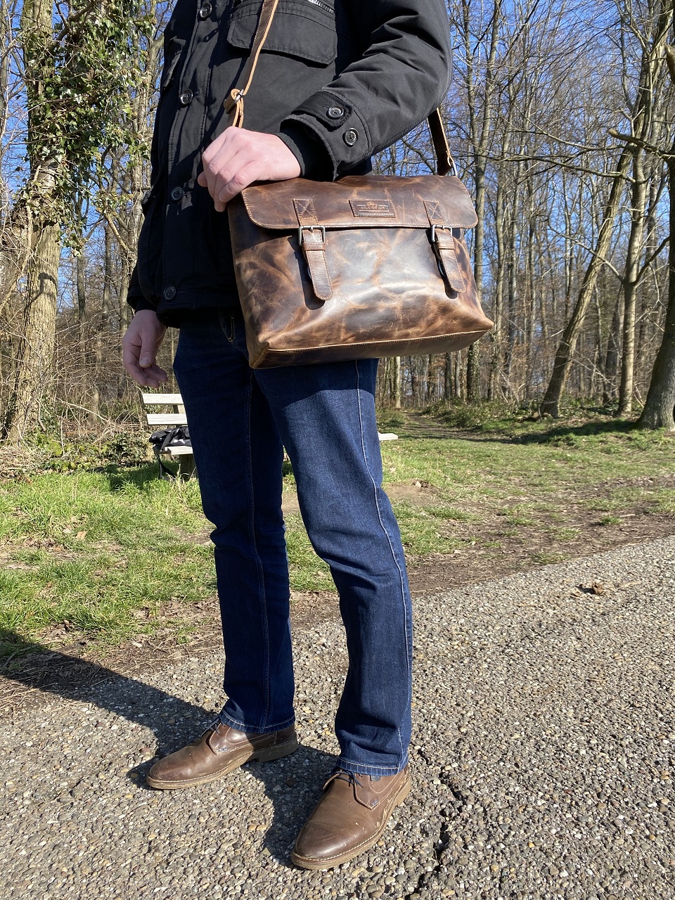 Wolf Military Satchel | Alaskan Leather Company